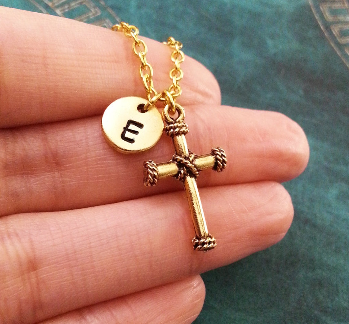 Cross Keychain VERY SMALL Gold Cross Keyring Cross Charm - Etsy