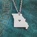 Missouri Keychain Personalized Hand Stamped Missouri Keyring Long ...