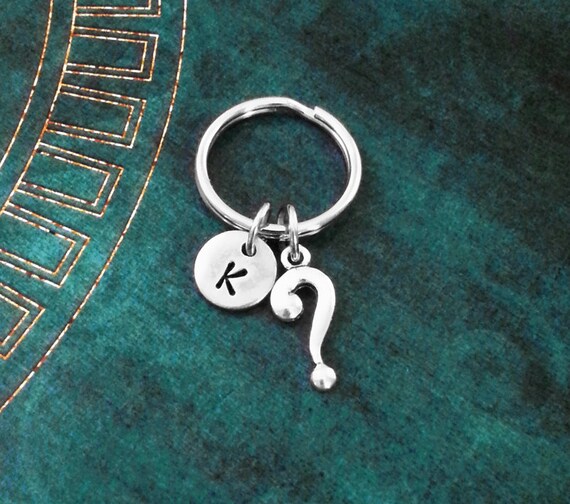 Question Mark Keychain VERY SMALL Question Mark Keyring | Etsy