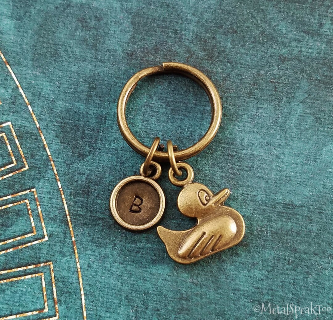 Rubber Duck Keychain VERY SMALL Rubber Duck Keyring Personalized ...