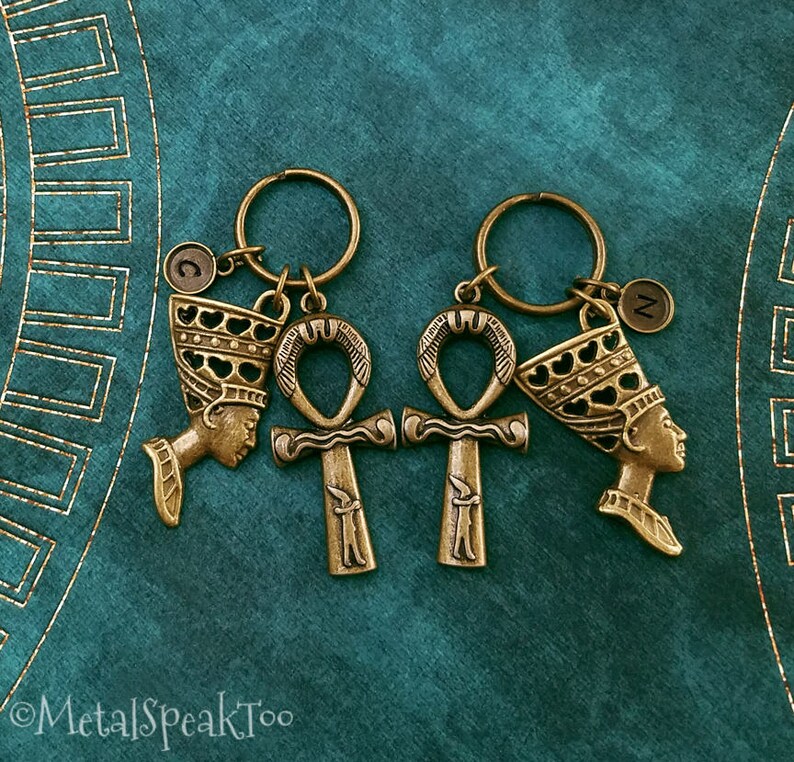 Nefertiti Keychain SET of 2 SMALL Queen Nefertiti Charm - Etsy