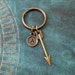 Arrow Keychain SMALL Bronze Arrow Keyring Bohemian Keychain Girlfriend ...