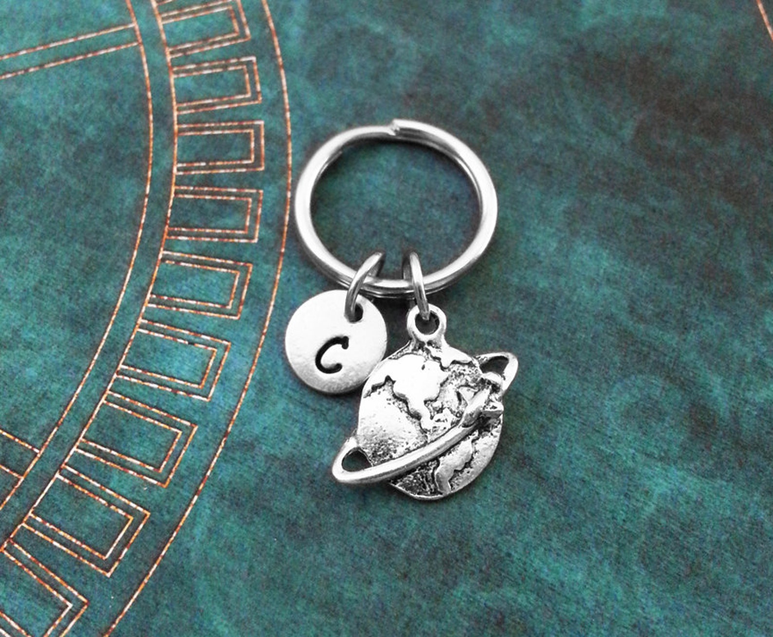 Globe Keychain VERY SMALL Globe Keyring Personalized Travel | Etsy