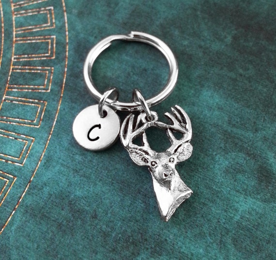 Silver Deer Keychain SMALL Silver Deer Keyring Custom Keyring | Etsy
