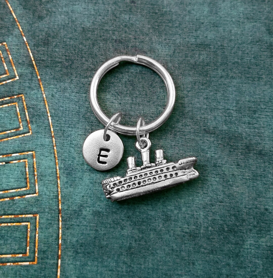 Ship Keychain VERY SMALL Cruise Ship Charm Keychain Ship Keyring Boat ...