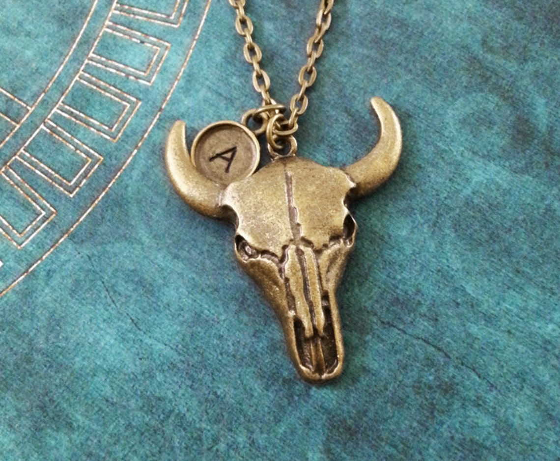Bull Skull Keychain Steer Skull Keyring Personalized Keychain - Etsy