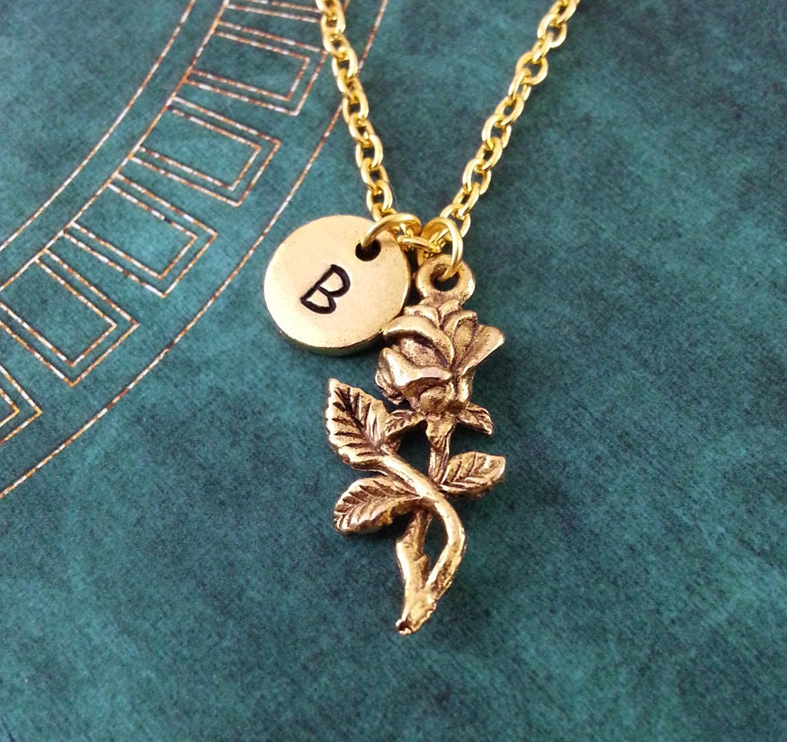 Rose Keychain SMALL Rose Charm Personalized Key Ring | Etsy