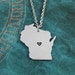 Wisconsin Keychain Personalized Hand Stamped Wisconsin Keyring - Etsy