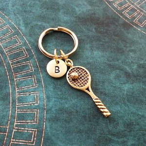 Tennis Racket Keychain, SMALL Tennis Keychain, Personalized Keychain ...