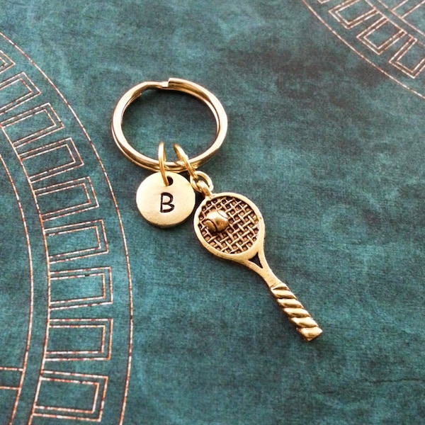 Tennis Racquet Keychain - Etsy