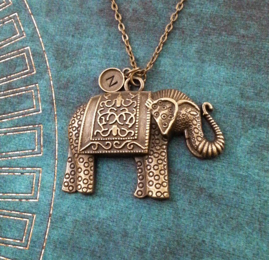 Elephant Keychain LARGE Elephant Keyring Bronze Keychain | Etsy