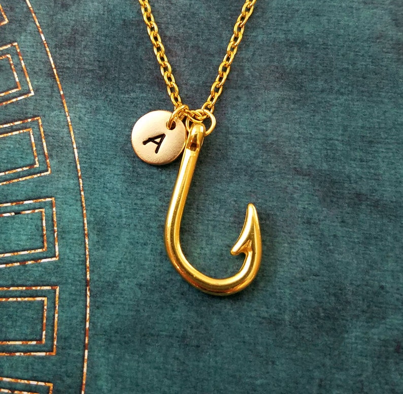Fish Hook Keychain SMALL Fishhook Keychain Personalized - Etsy