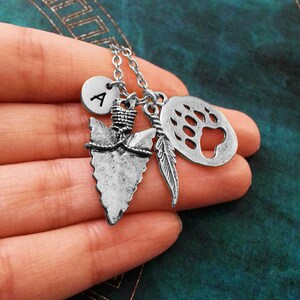 Bear Claw Keychain SMALL Arrowhead Keychain Feather Keychain Hunter ...
