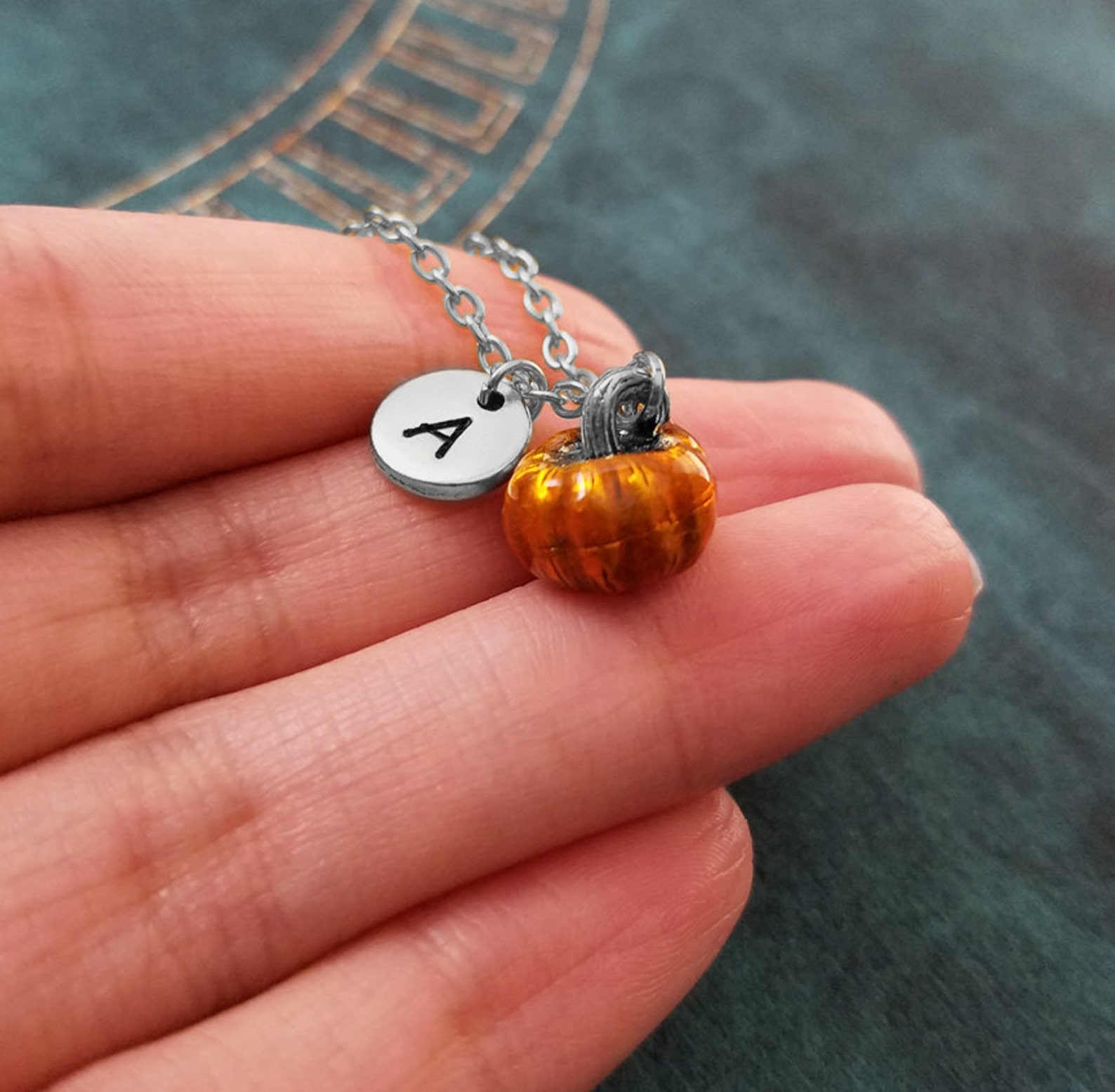 Pumpkin Keychain VERY SMALL Personalized Keychain Pumpkin - Etsy