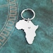 Africa Keychain Personalized Hand Stamped Africa Keyring Long - Etsy
