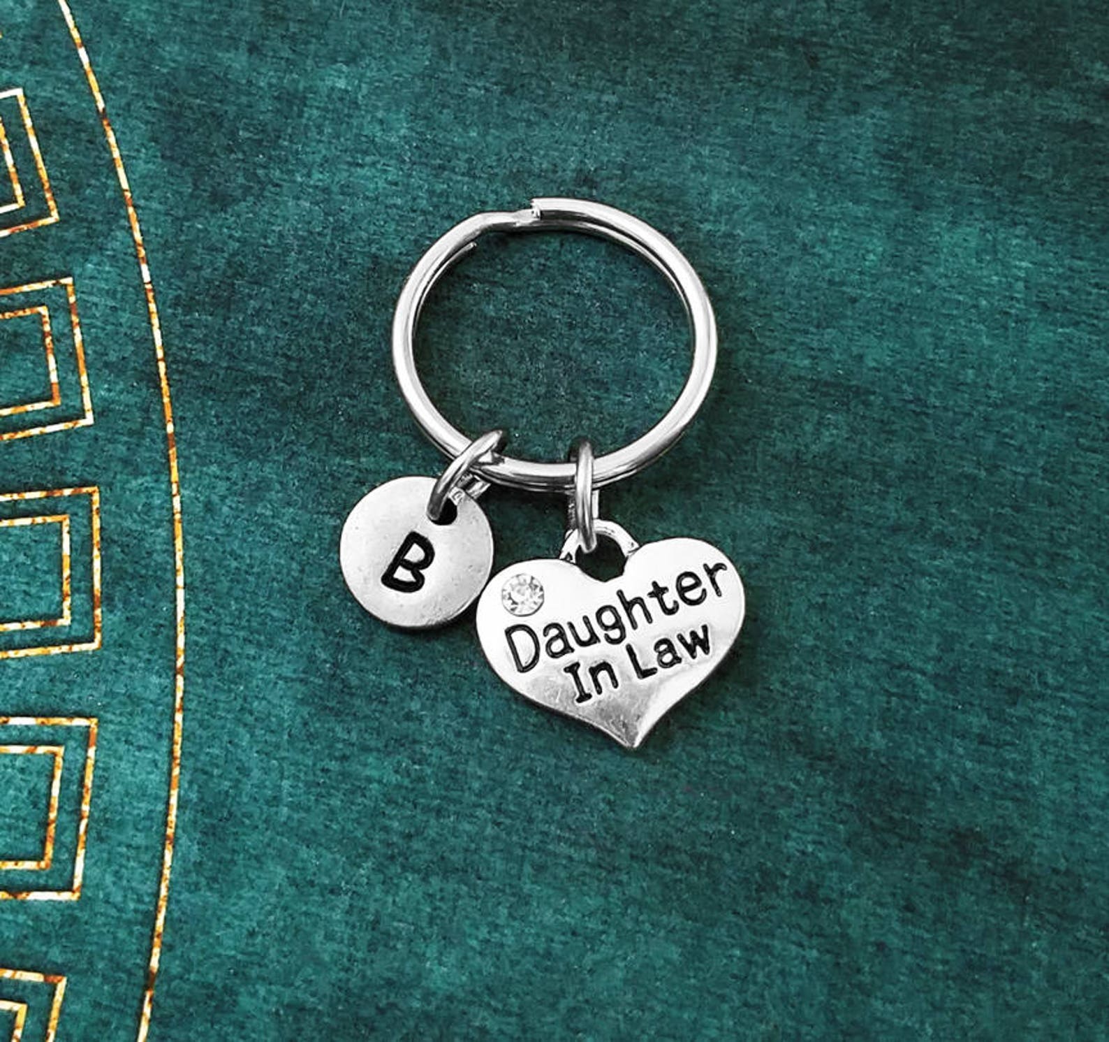 Daughter in Law Keychain VERY SMALL Daughter Keyring - Etsy