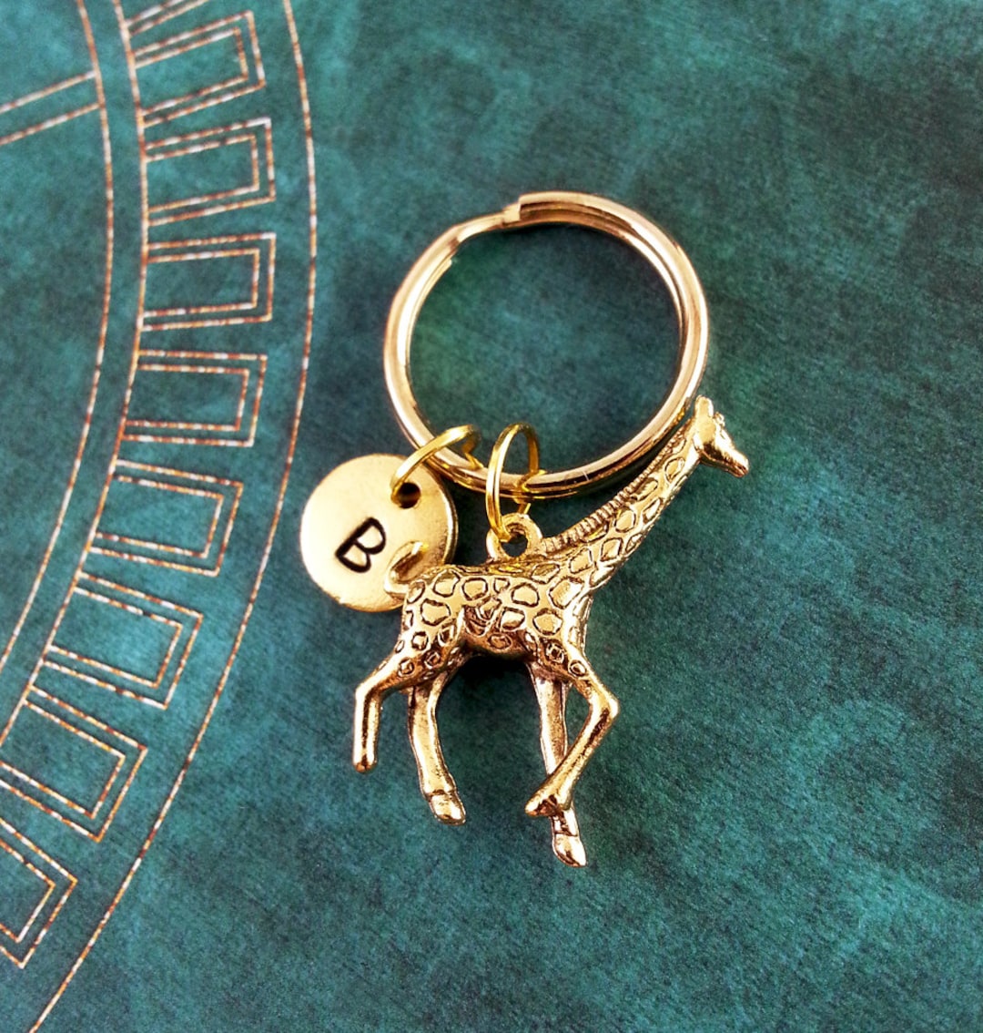 Giraffe Keychain SMALL Animal Key Ring Custom Keyring Personalized ...