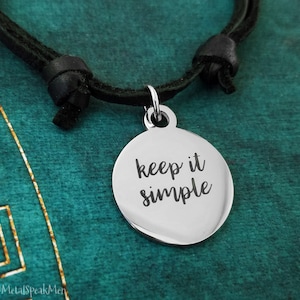 Keep It Simple Keychain SMALL Engraved Keychain Personalized Initial ...