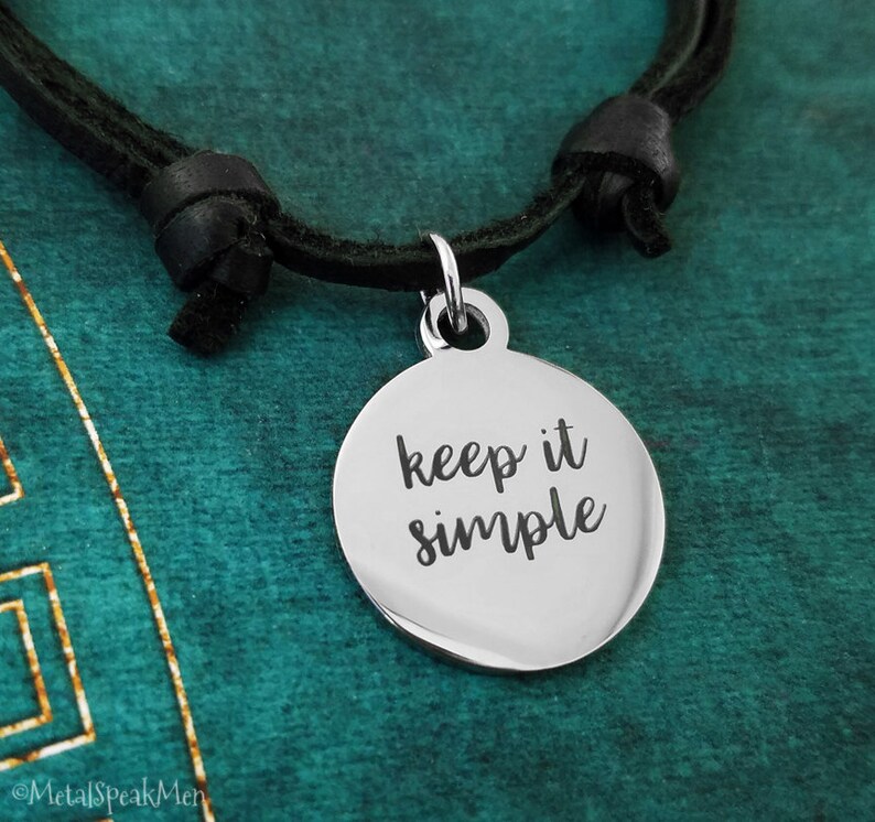 Keep It Simple Keychain SMALL Engraved Keychain Personalized Initial ...