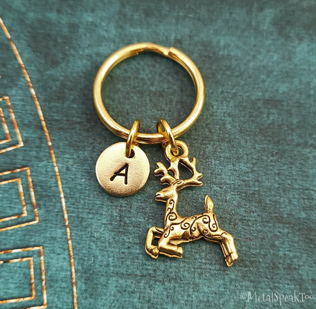 Reindeer Keychain SMALL Reindeer Keyring Christmas Keychain Deer ...