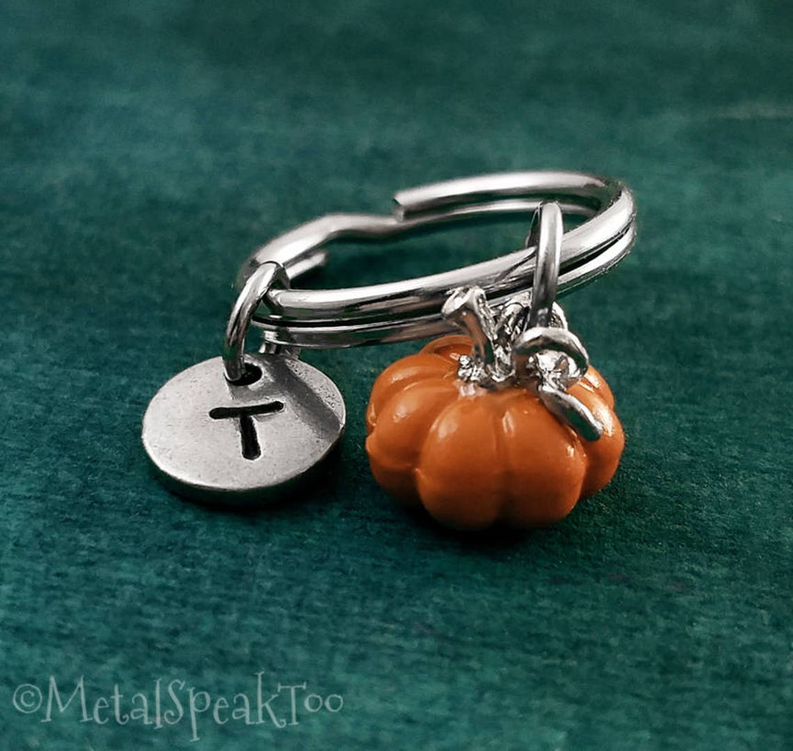 Pumpkin Keychain VERY SMALL Pumpkin Keyring Halloween Keychain - Etsy