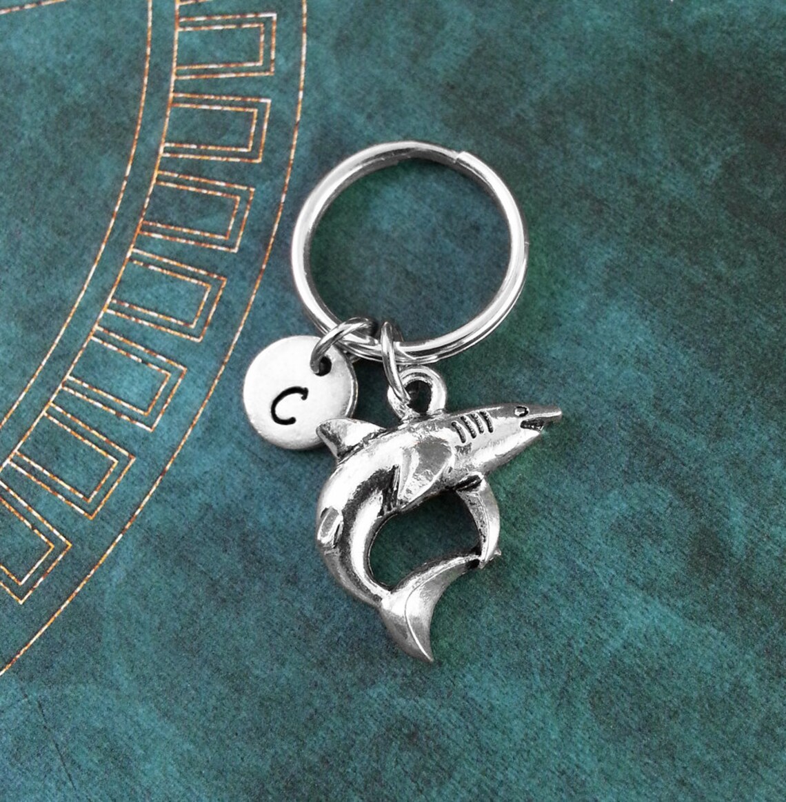 Shark Keychain, Shark Keyring, Personalized Keychain, Shark Keyring ...