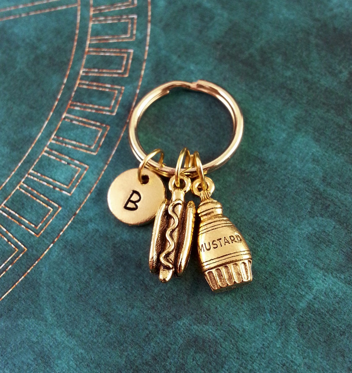 Hot Dog Keychain VERY SMALL Hotdog Keychain Hot Dog Keyring Hot Dog and ...