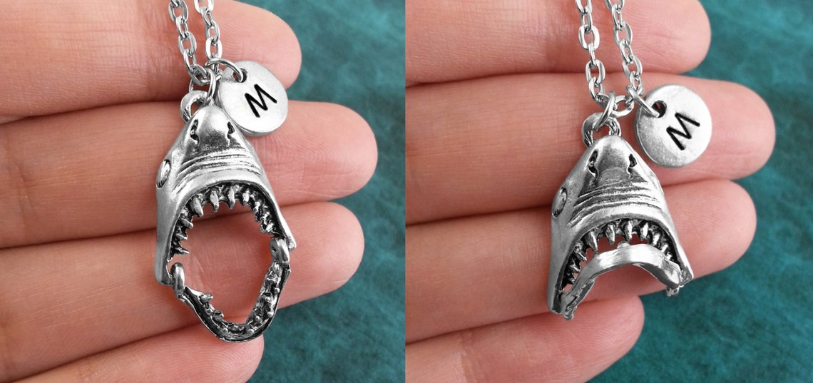 Shark Keychain, Movable Jaw Keyring, Personalized Keychain, Shark ...