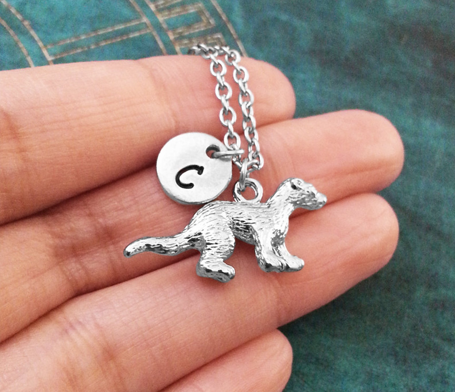 Pine Marten Keychain SMALL Silver Marten Keyring Personalized - Etsy