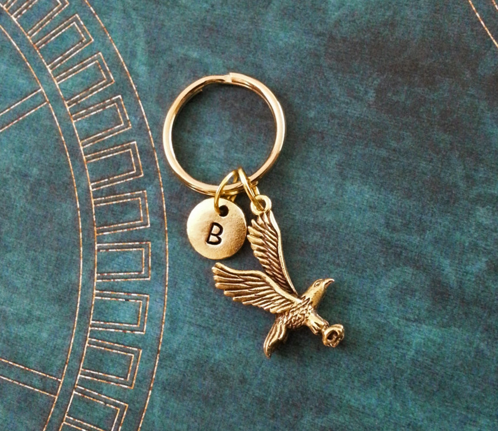 Eagle Keychain VERY SMALL Flying Eagle Keyring Personalized - Etsy