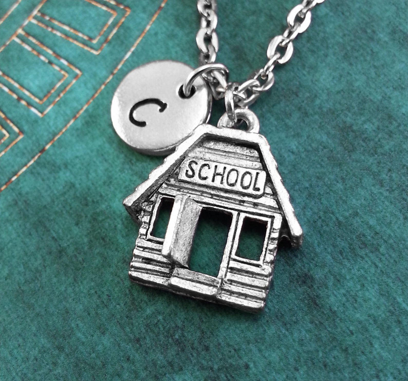 School Keychain VERY SMALL Schoolhouse Keychain Back to School - Etsy