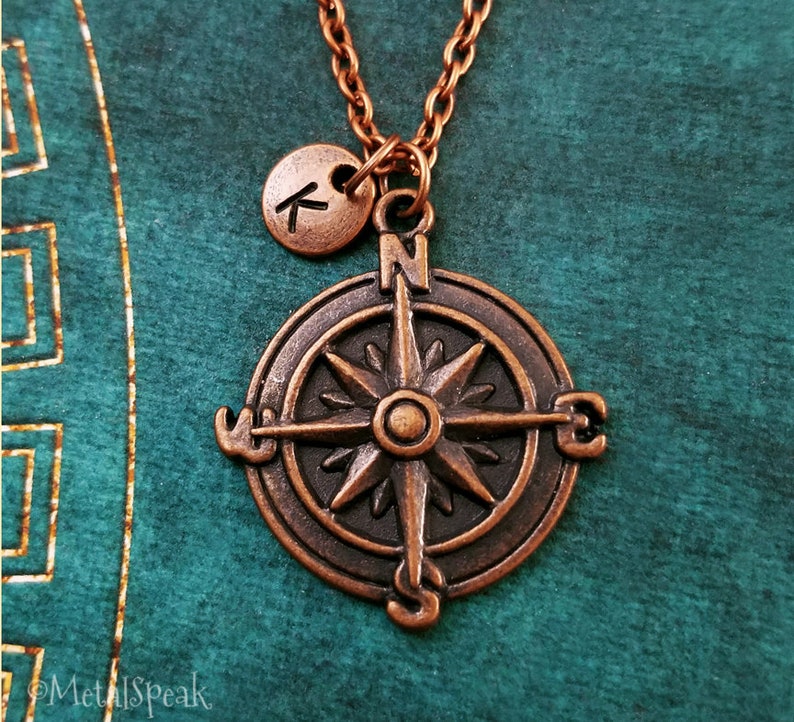 Compass Keychain SMALL Compass Keyring Compass Charm Keychain - Etsy