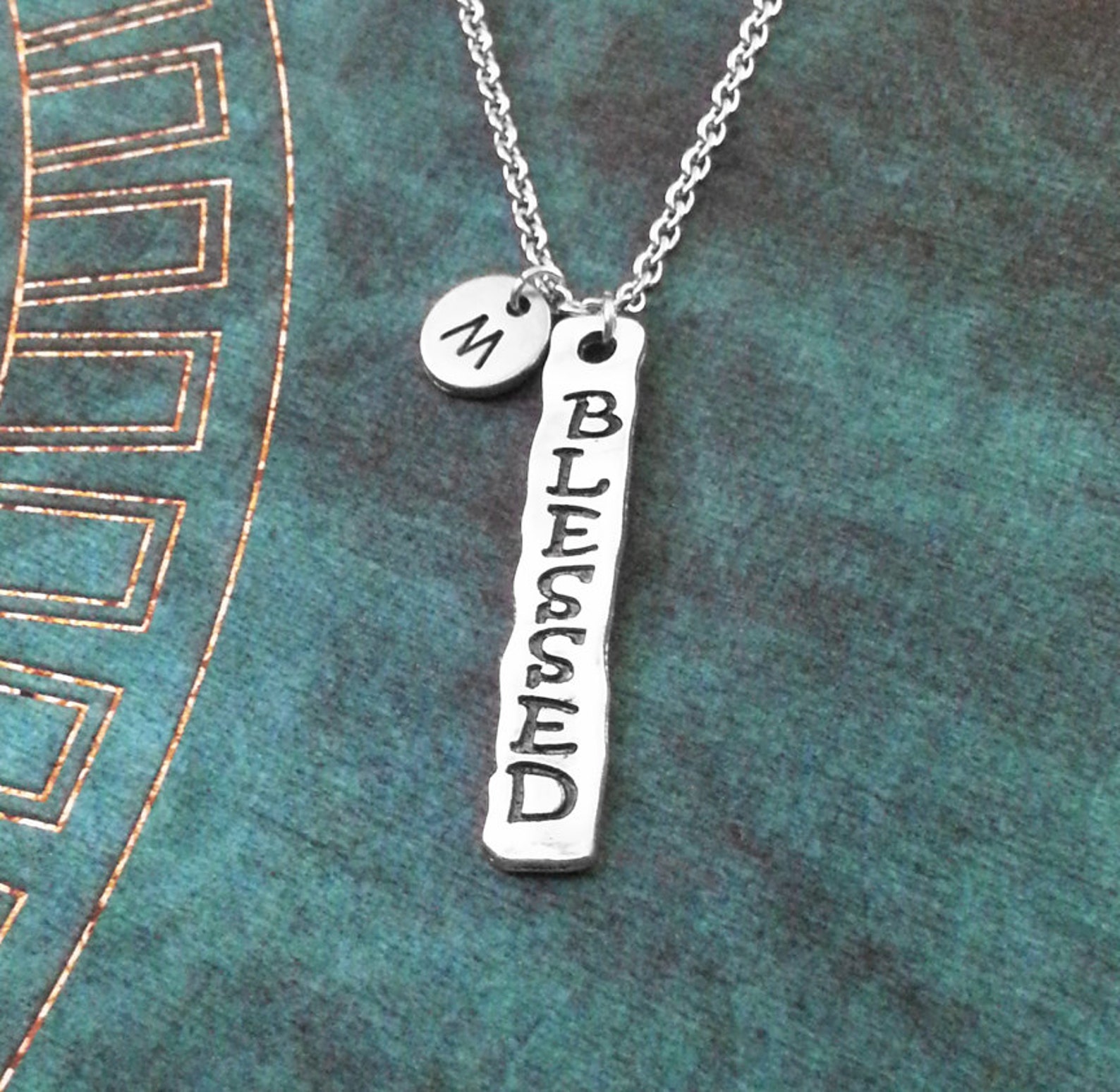 Blessed Keychain Blessed Keyring Silver Engraved Keychain - Etsy