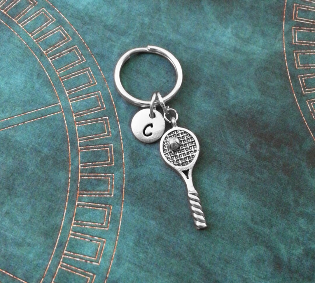 Tennis Racket Keychain SMALL Tennis Keychain Personalized Keychain ...
