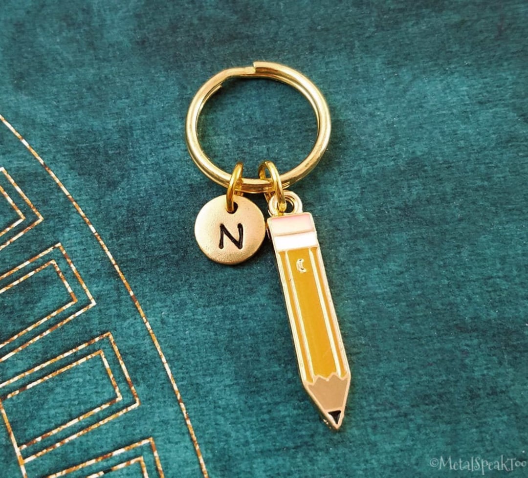 Pencil Keychain SMALL Teacher Keychain Student Keychain Graduation Gift ...