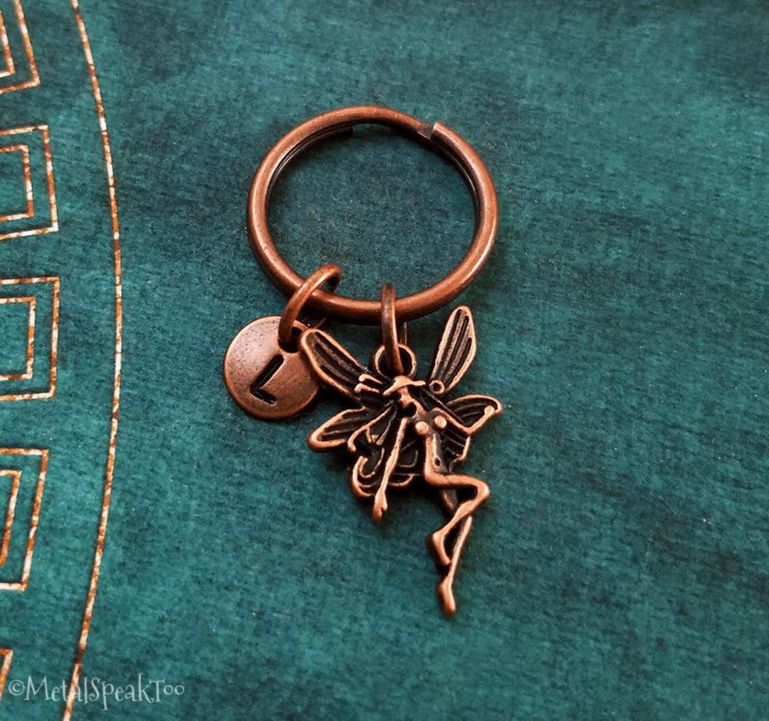 Fairy Keychain SMALL Copper Fairy Keyring Fairy Charm Keychain Fairy ...