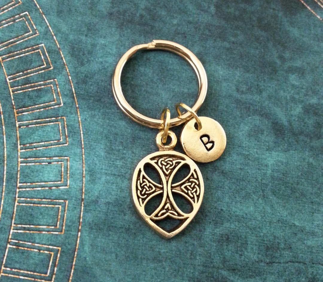 Celtic Keychain VERY SMALL Personalized Keychain Celtic Cross Keychain ...