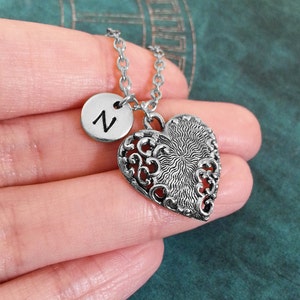 Heart Keychain SMALL Silver Heart Keyring Girlfriend Keychain Valentine ...