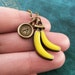 Banana Keychain, SMALL Bunch of Bananas Keychain, Personalized Keyring ...