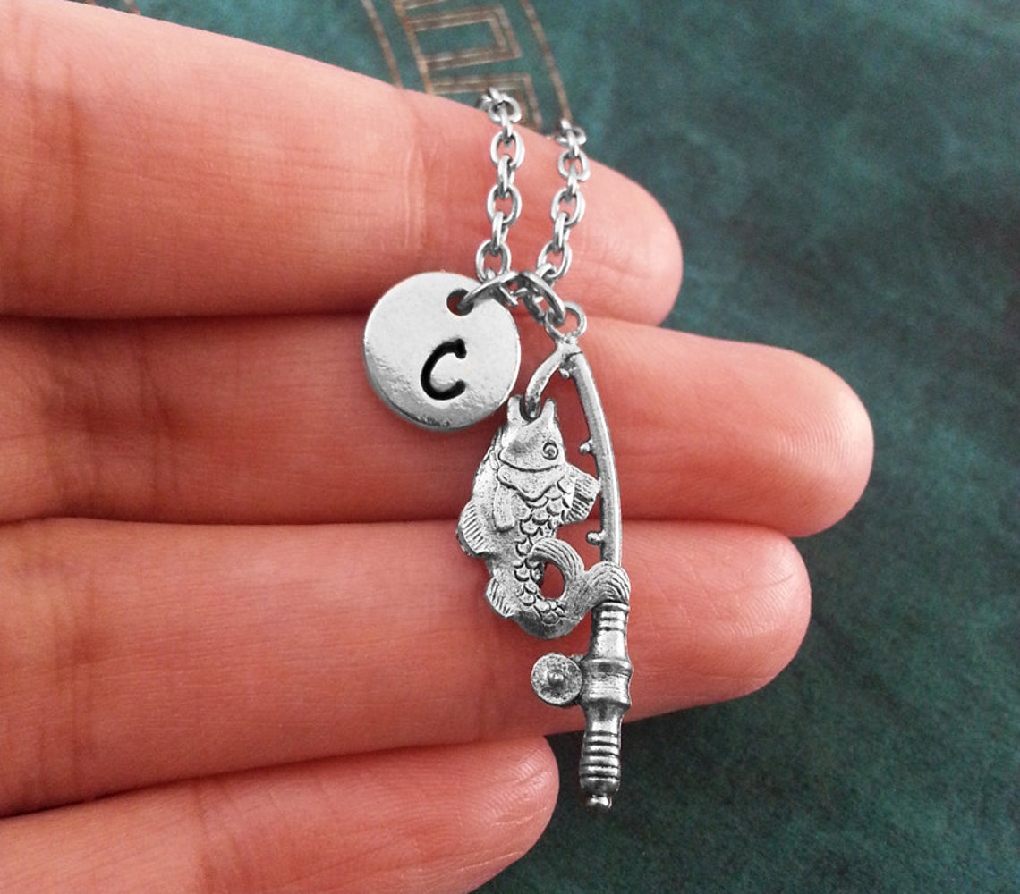 Fishing Pole Keychain VERY SMALL Fish Keychain Fish Hook Keychain ...