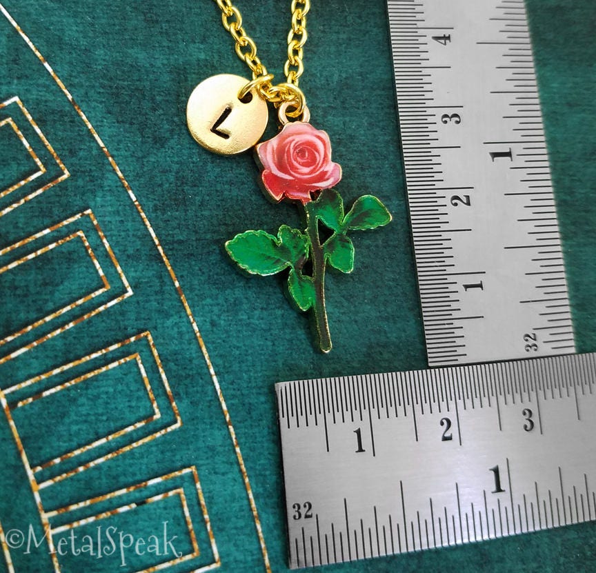 Rose Keychain SMALL Rose Charm Keychain Rose Keyring | Etsy