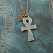 Ankh Keychain SMALL Ankh Keyring Egyptian Keychain Patina Ankh Charm ...