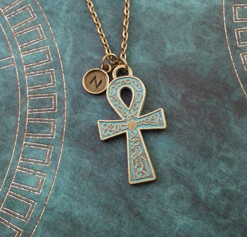 Ankh Keychain SMALL Ankh Keyring Egyptian Keychain Patina Ankh - Etsy