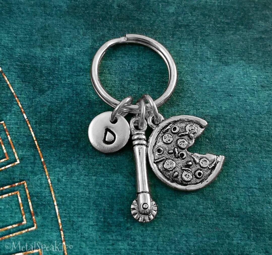 Pizza Keychain VERY SMALL Pepperoni Pizza Keyring Supreme Pizza Gift ...