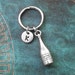 Wine Keychain SMALL Silver Wine Keyring Wine Bottle Keychain Alcohol ...