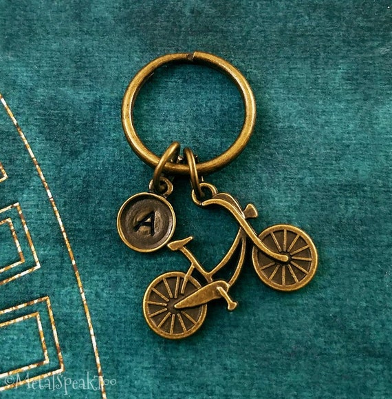 Bike Keychain SMALL Bronze Bike Keyring Bicycle Keychain | Etsy