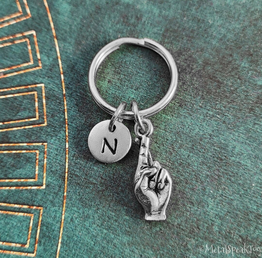 Fingers Crossed Keychain SMALL Fingers Crossed Charm Keychain Good Luck ...