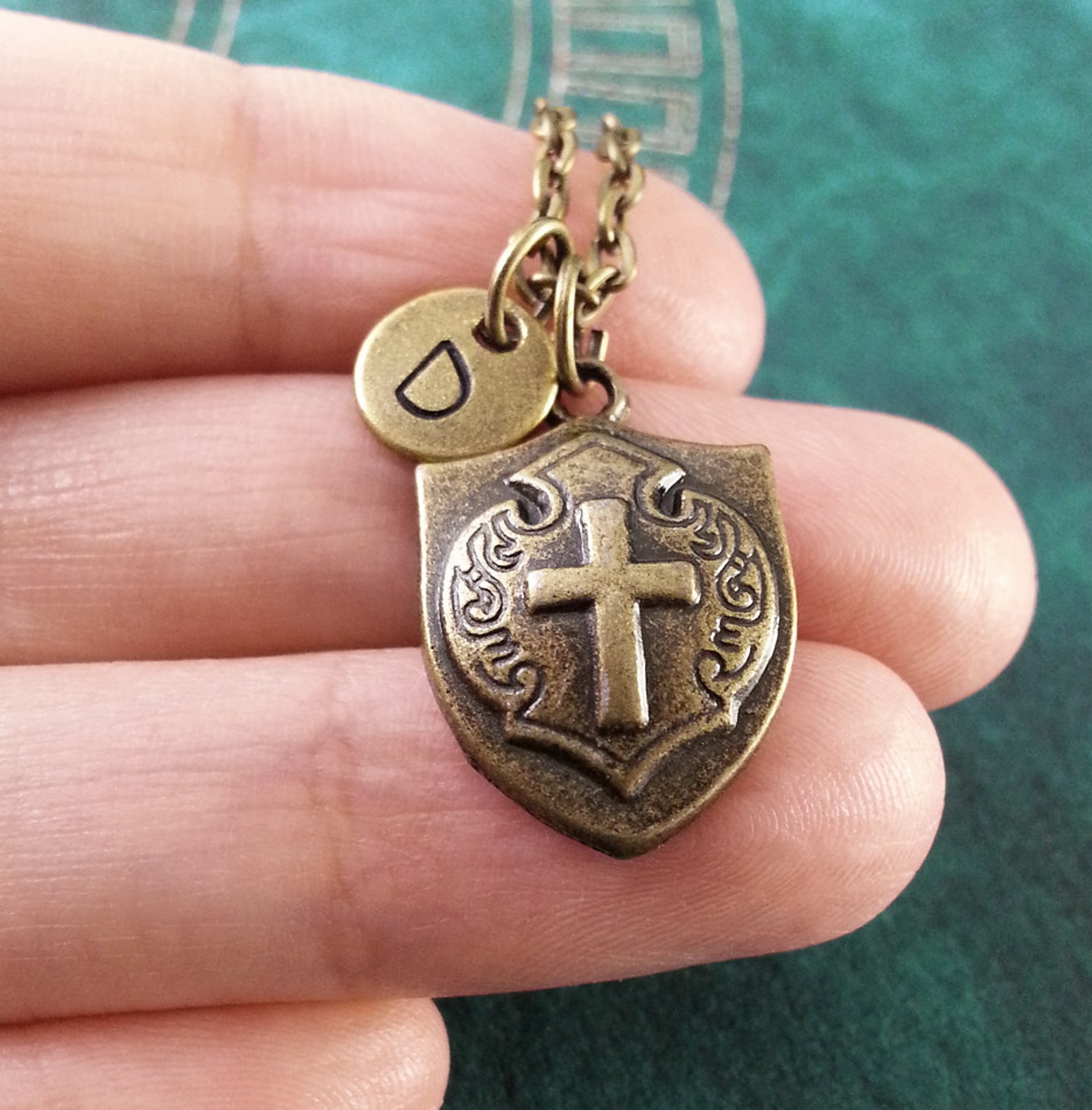 Shield Key Ring Cross Keyring Medieval Keychain Personalized | Etsy