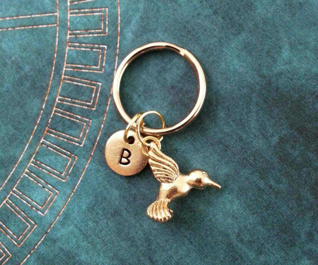 Hummingbird Keychain VERY SMALL Bird Keychain Personalized Keychain ...