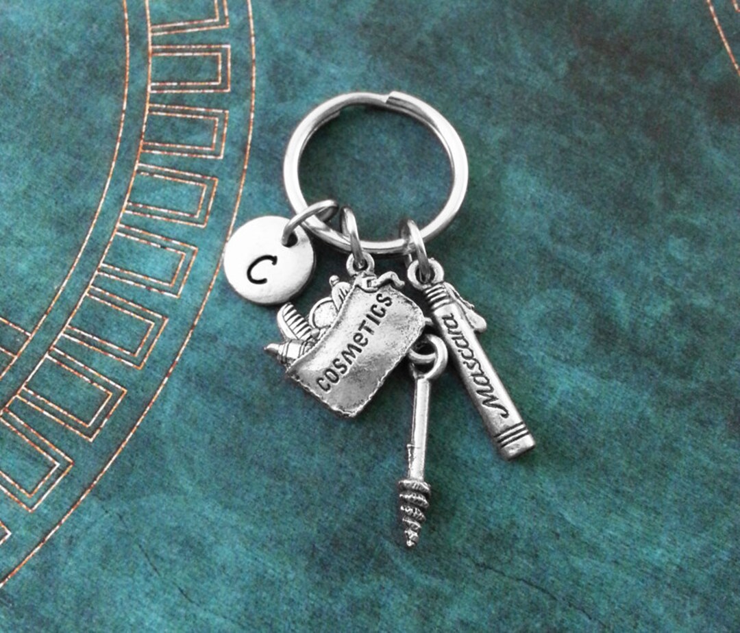Cosmetics Bag Keychain VERY SMALL Cosmetics Keychain Bridesmaid ...